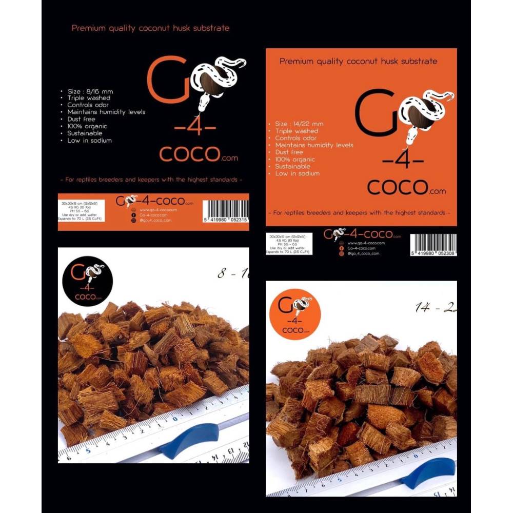 Chips de coco dépoussiérée "Go 4 coco" 70L